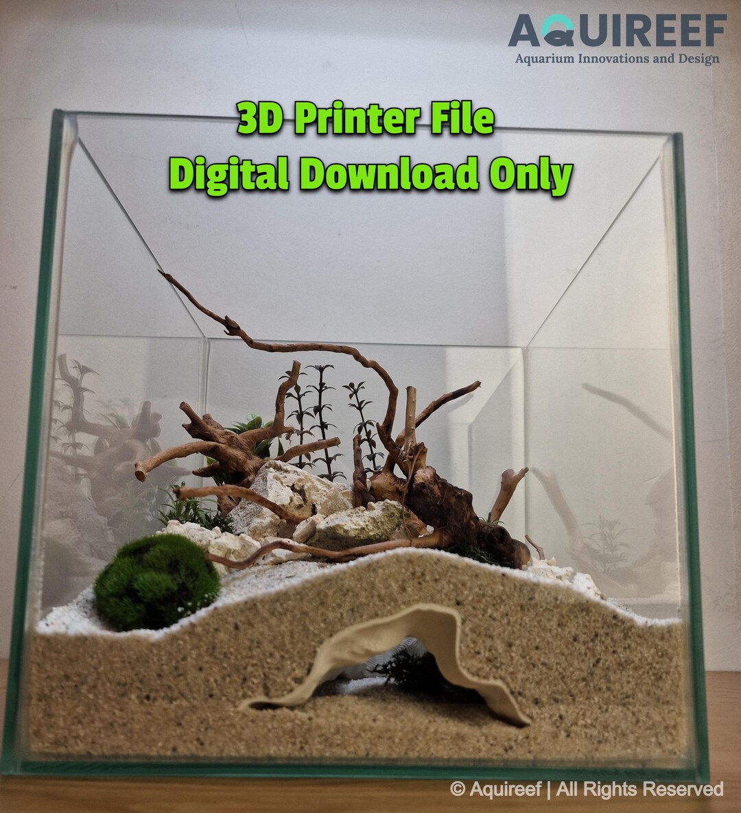 Coralite 3D Printable Aquarium Cave Fish Hide, Terrarium Decoration ...