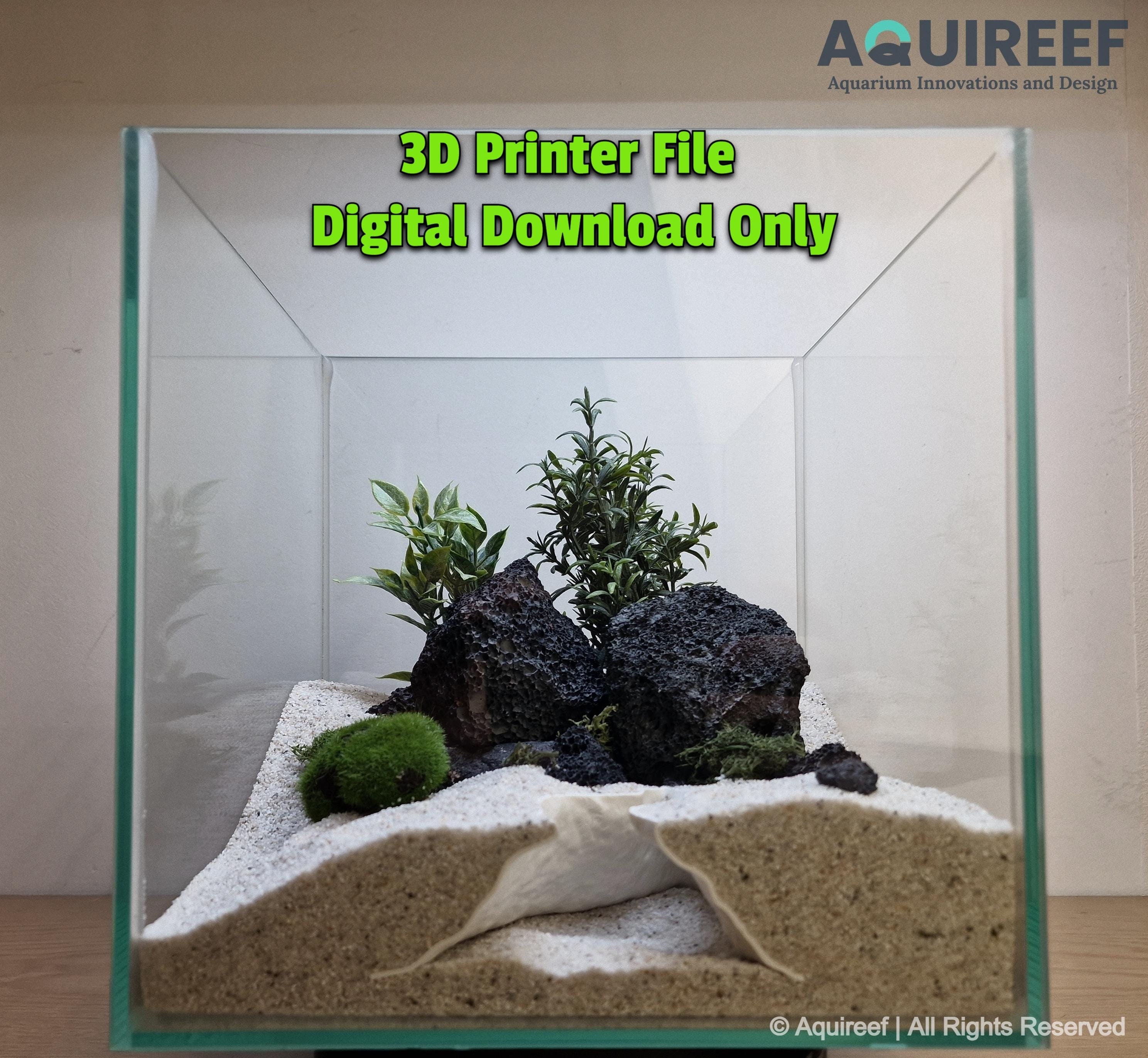 Surgeo 3D Printable Aquarium Cave Fish Hide, Terrarium Decoration ...