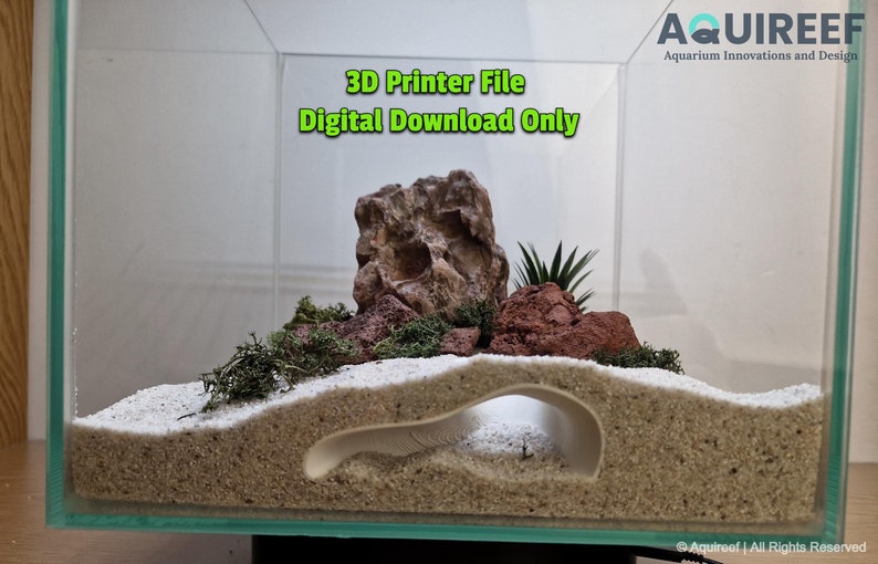Terrarium and Aquarium Cave - Observe Tunnel Cave, STL File, 3D ...