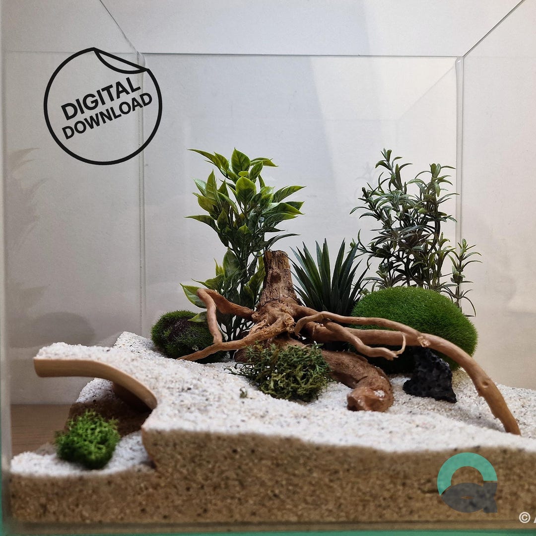 Aquarium & Terrarium Corner Hide - Fish Shelter and Reptile Cave, Fish ...