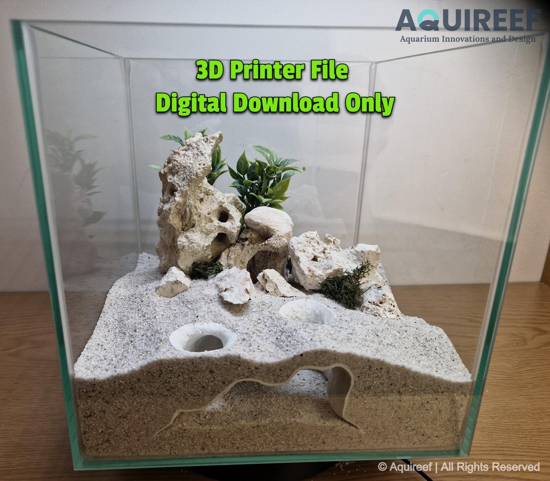 Mira 3D Printable Aquarium Cave Fish Hide, Terrarium Decoration ...