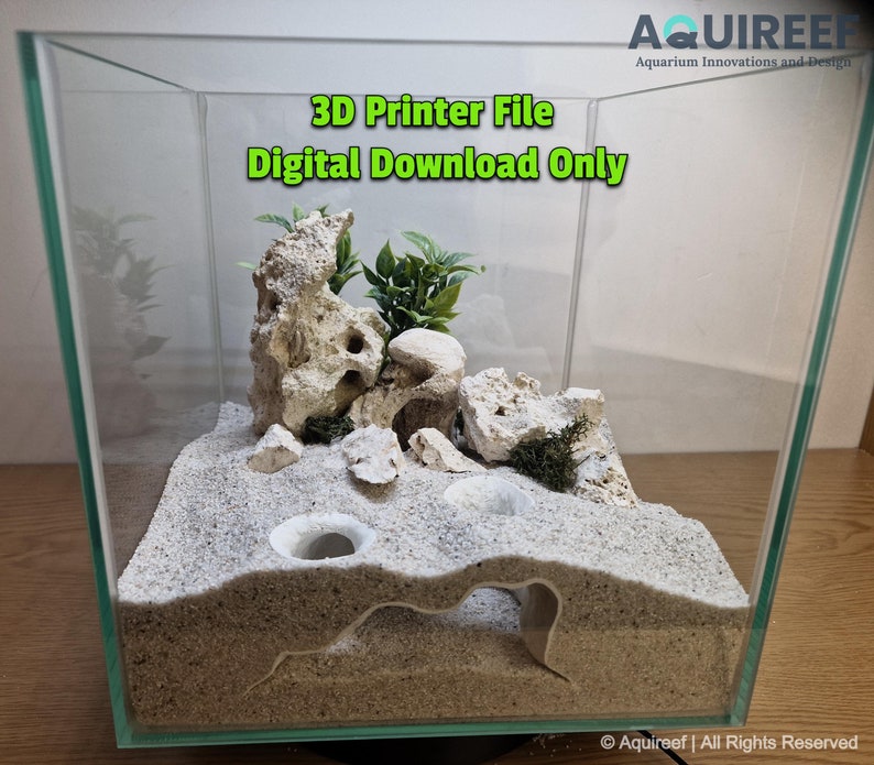 Mira 3D Printable Aquarium Cave Fish Hide, Terrarium Decoration ...