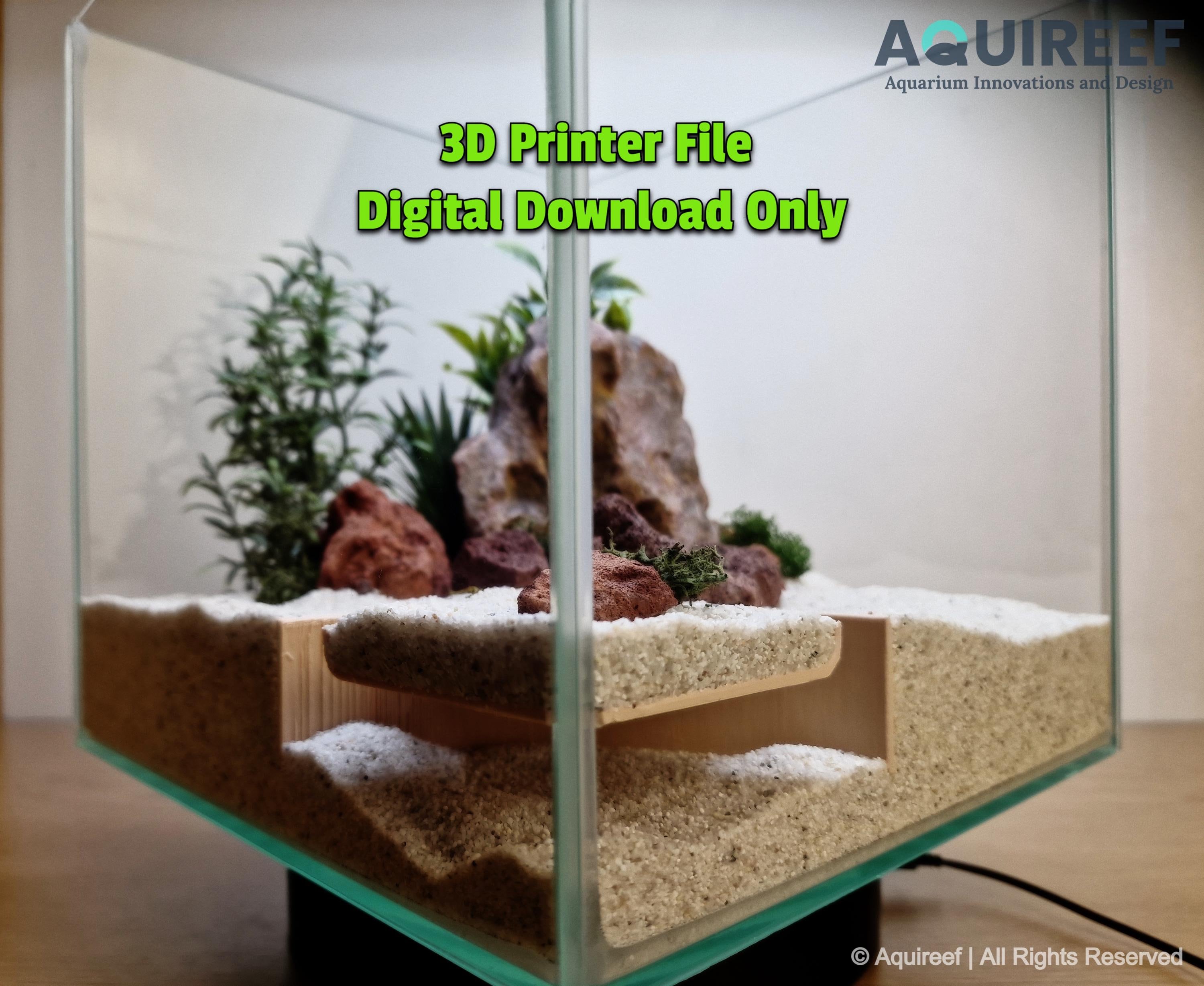 Aquarium Corner Cave | Fish Hideout | Terrarium Decoration | 3D ...