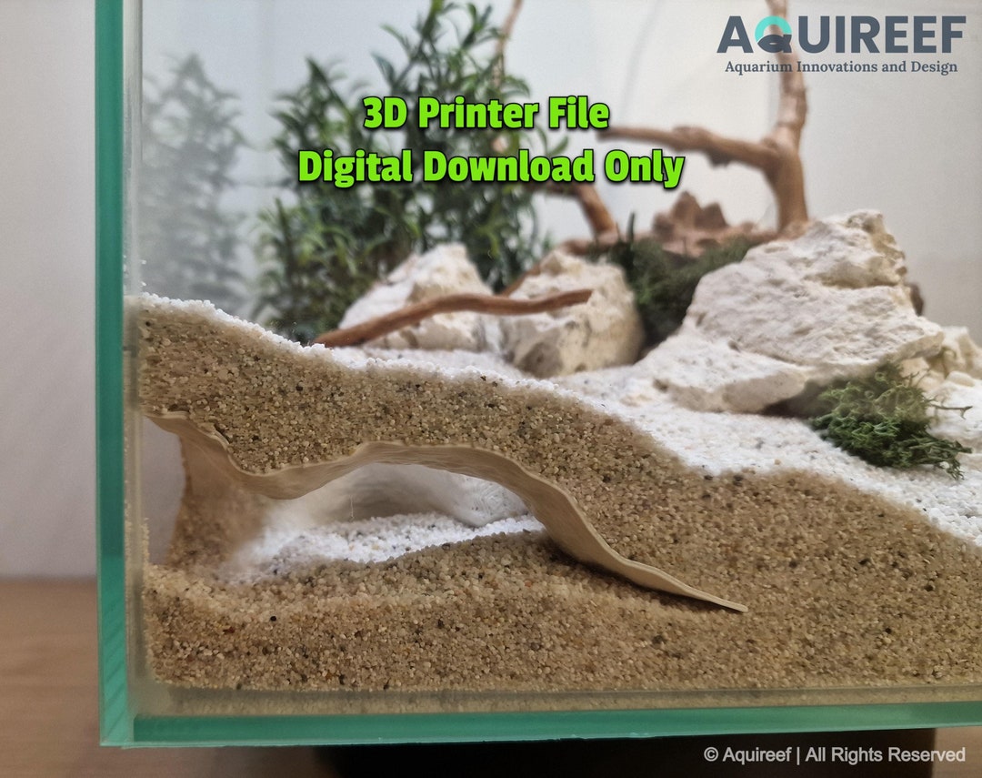 Printable Aquarium Terrarium Corner Cave Sea Flow | Fish Tank Shelter ...