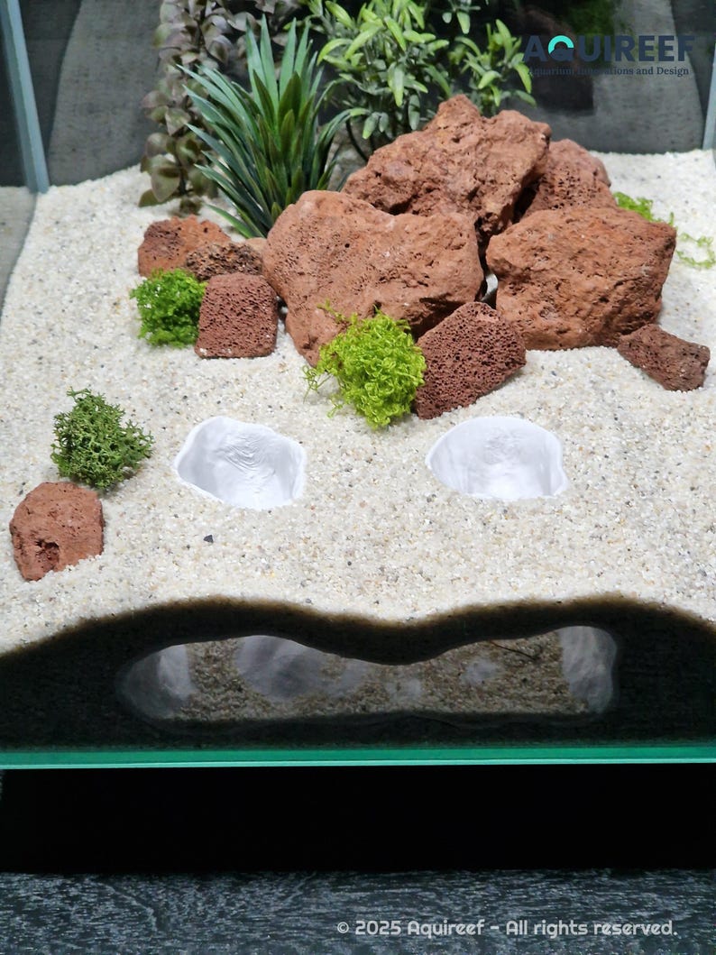 Natural Aquarium Hide Cave, 3D Printable Fish Tank & Terrarium Shelter ...