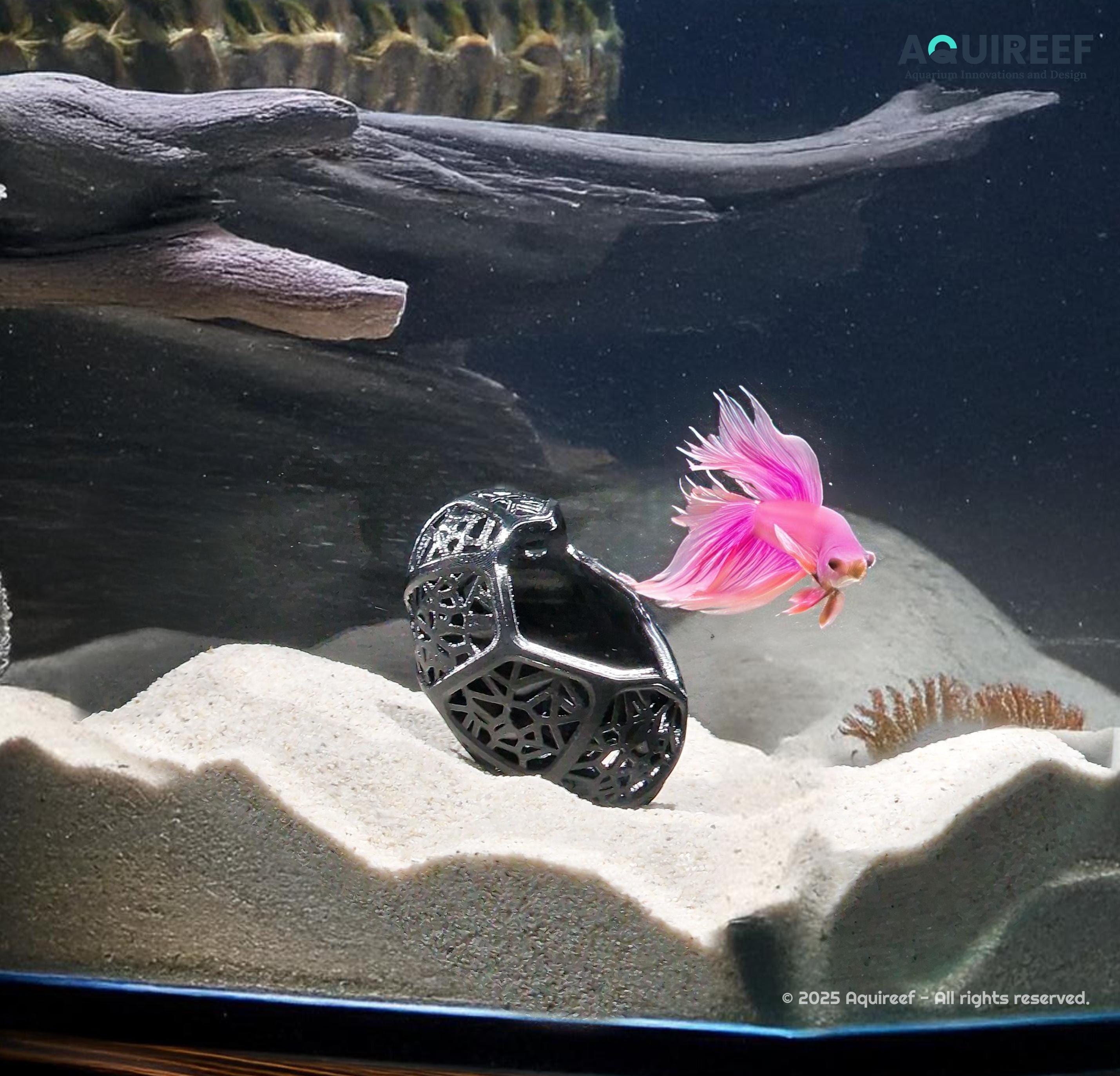 Dual Mount Betta Cave, Voronoi Aquarium Decoration, Betta Fish Tank ...
