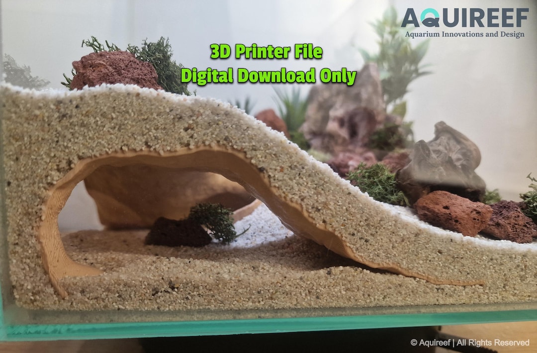 Riptide 3D Printable Aquarium Cave - Fish Hide, Terrarium Decoration ...