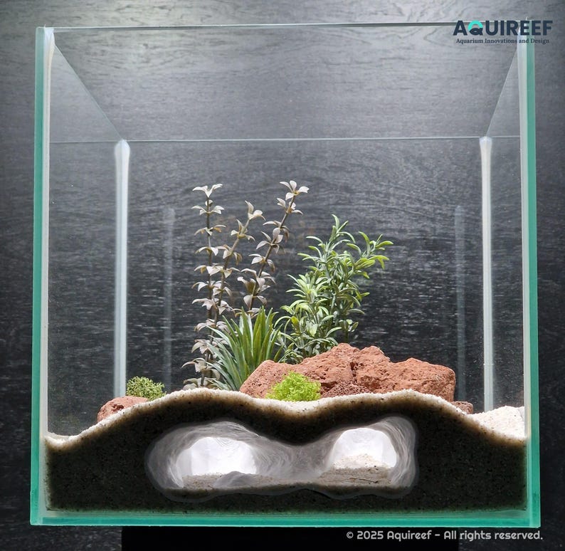 Natural Aquarium Hide Cave, 3D Printable Fish Tank & Terrarium Shelter ...