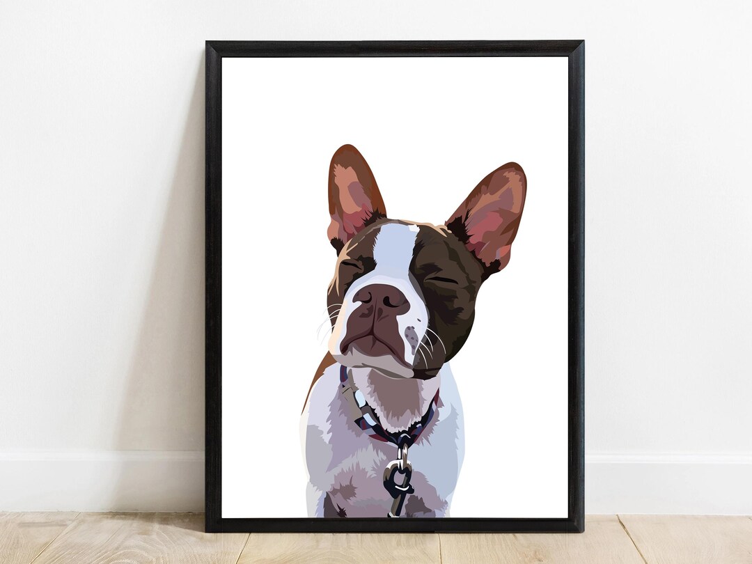 Personalized Pet Vector Portrait, Hand-drawn Dog Artwork, Pet Memorial ...