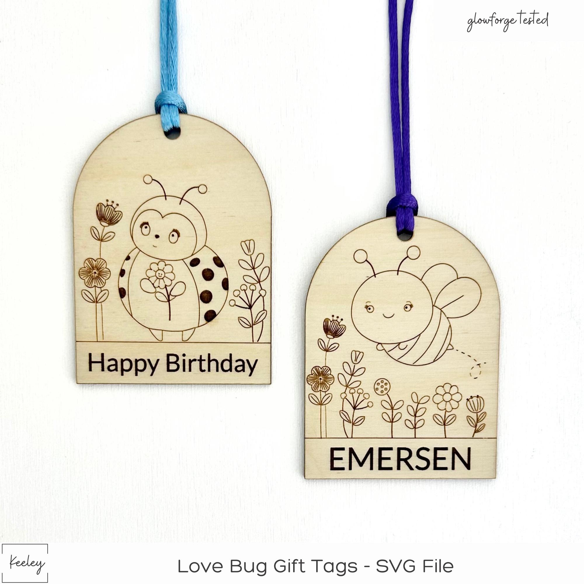 SVG File | Love Bug Gift Tags SVG | Laser Cut File | Glowforge Tested ...