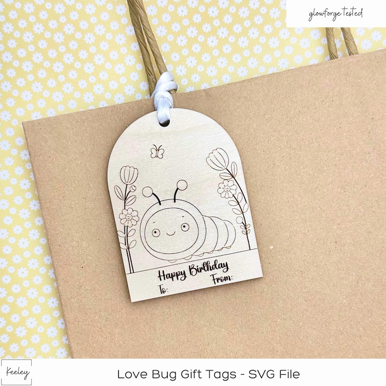 SVG File | Love Bug Gift Tags SVG | Laser Cut File | Glowforge Tested ...