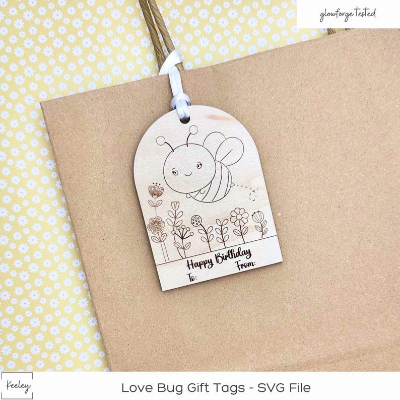 SVG File | Love Bug Gift Tags SVG | Laser Cut File | Glowforge Tested ...