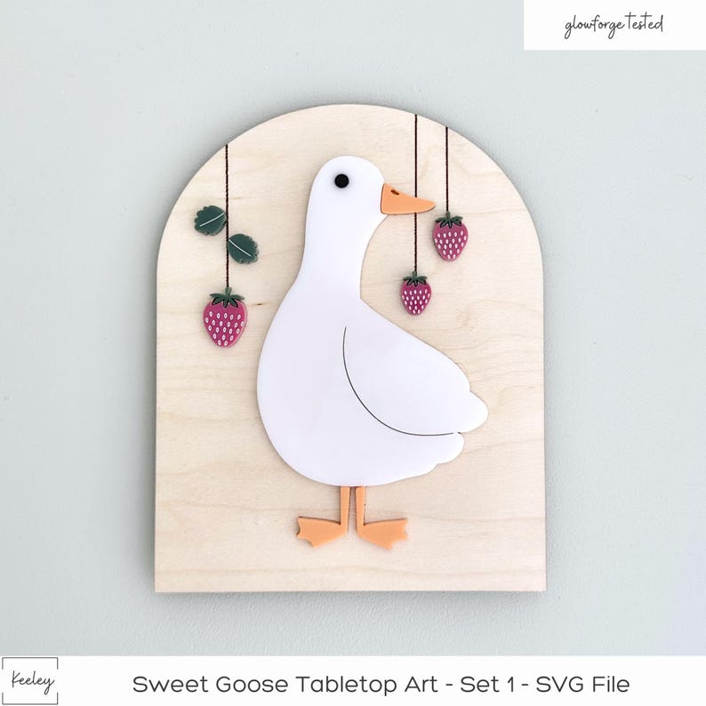 SVG File | Sweet Goose Tabletop Art Display With Stand SVG | Laser Cut ...