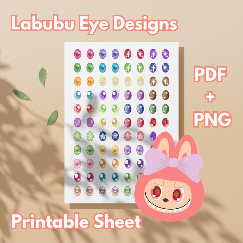 Labubu & Other Doll Eye Stickers | Kawaii Eye Designs | Digital ...