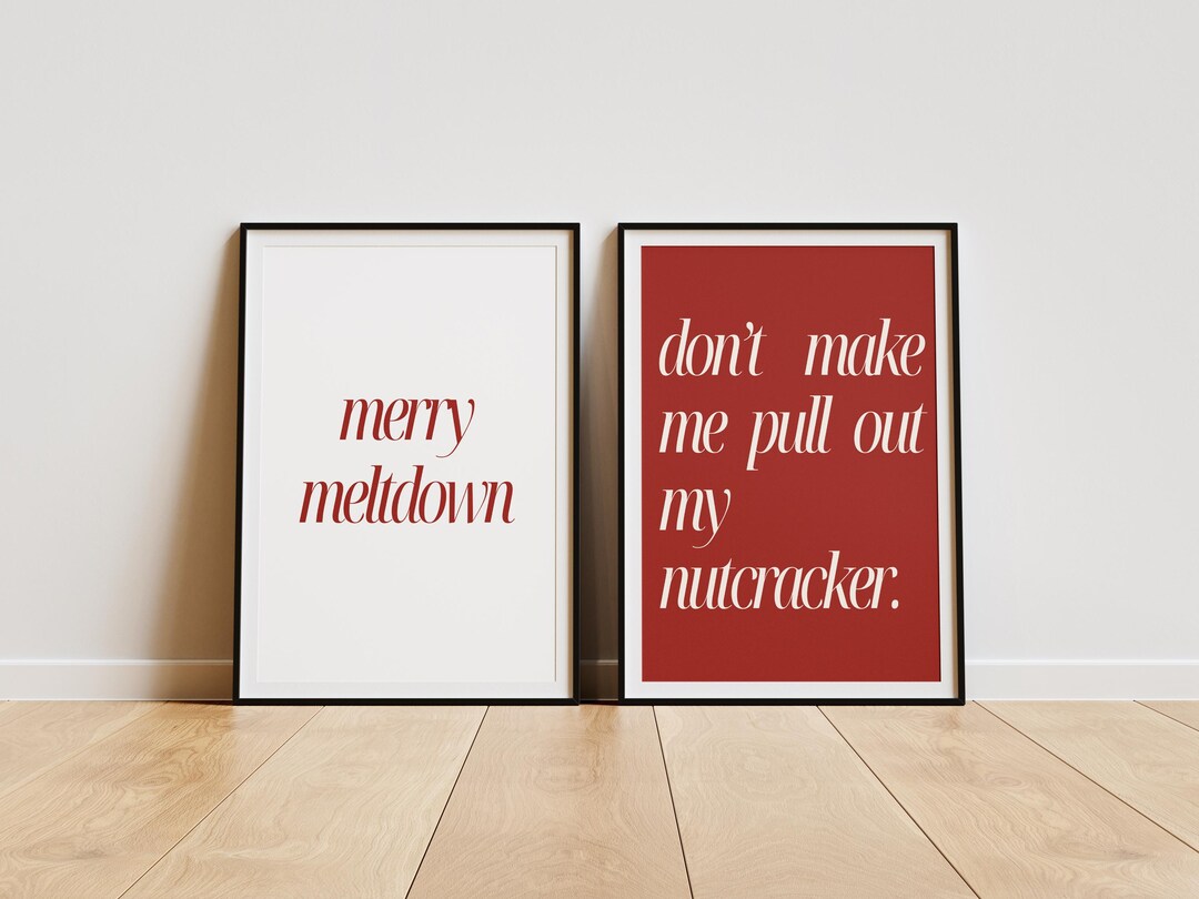 Nutcracker Christmas Poster Set of 2 Holiday Decor Prints Nutcracker ...
