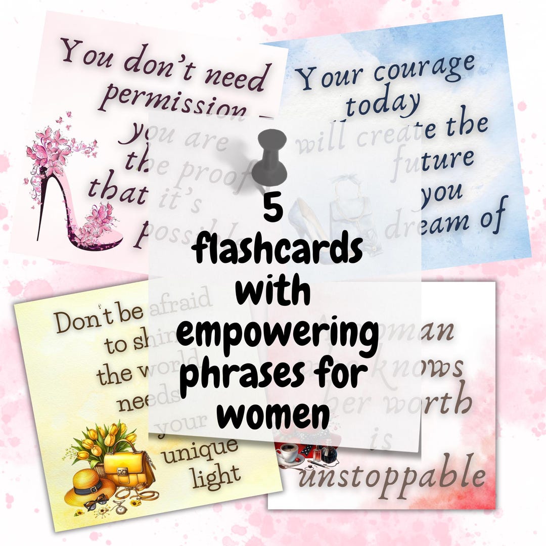 Empowering Women Flashcards: Inspirational Quotes (PDF Download) - Etsy
