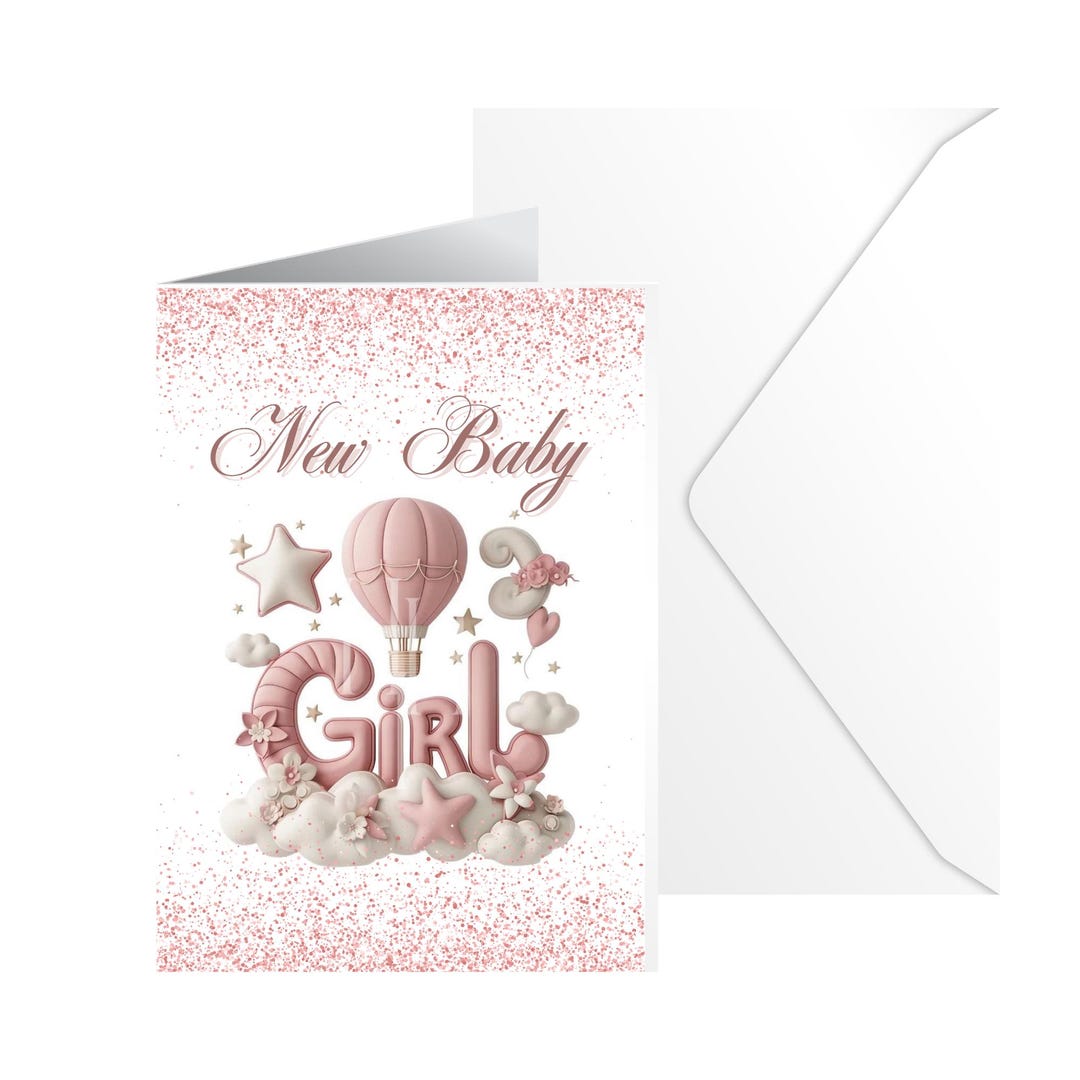 Baby Shower Printable Card – Foldable Newborn Greeting Download - Etsy