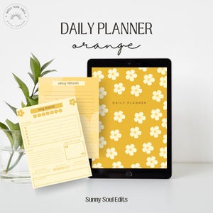 Printable Daily Planner Template Editable Digital Planner PDF Aesthetic ...
