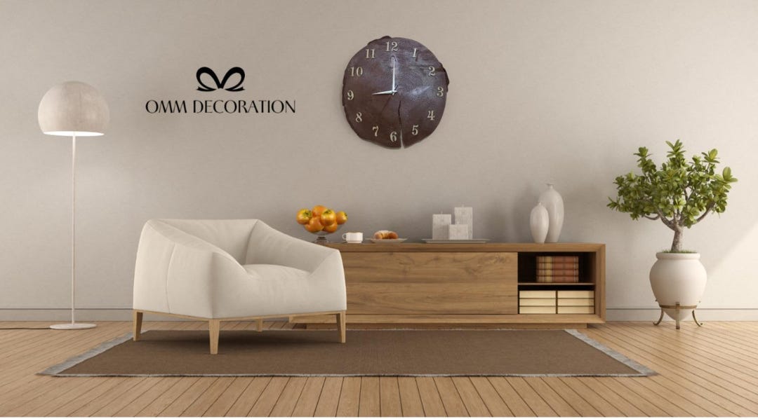 Natural Wood Clock, Handmade Clock, Log Clock, Rustic Decor,wall ...