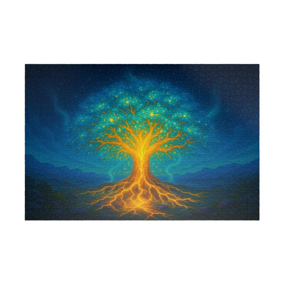 Tree of Stars Puzzle – 1000+ Piece Glowing Tree of Stars Fantasy Night ...