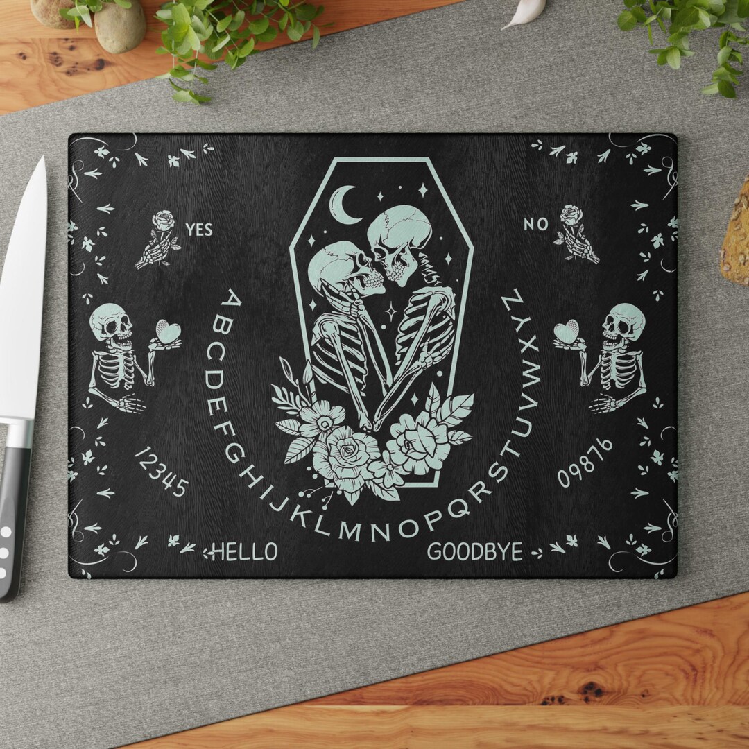 Goth Ouija Board Glass Cutting Board, Gothic Home Decor, Occult Kitchen ...