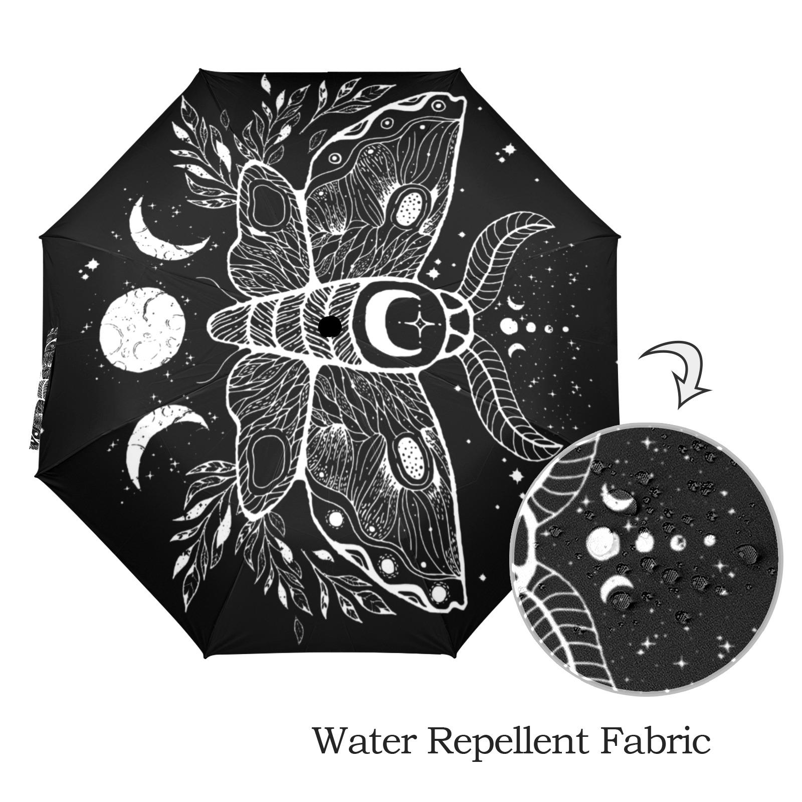 Gothic Umbrella - Mystic Witchcraft Moth Mushroom Moon Phases Phase ...