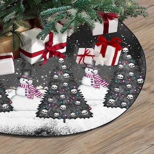 Black Skeleton Tree Skirt - Etsy