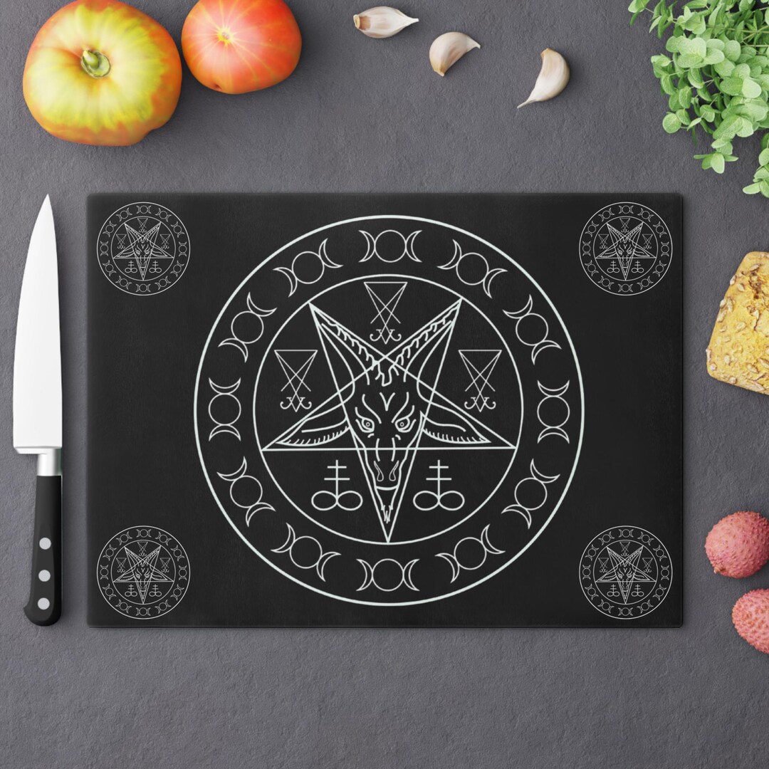 Baphomet Cutting Board: Gothic Occult Kitchen Decor - Etsy