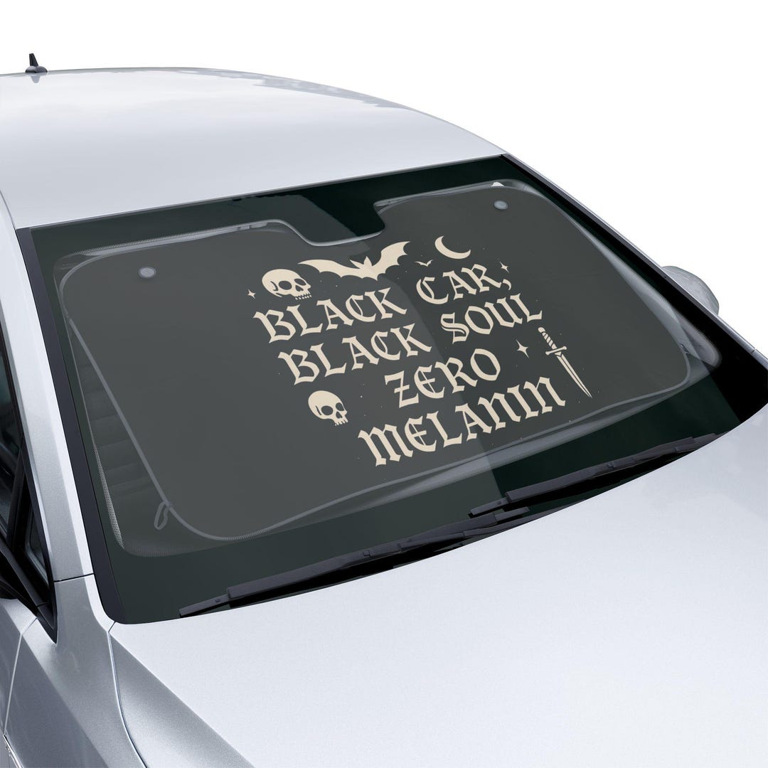 Gothic Car Sun Shade, Black Car, Dark Soul Window Cover, Occult Auto ...