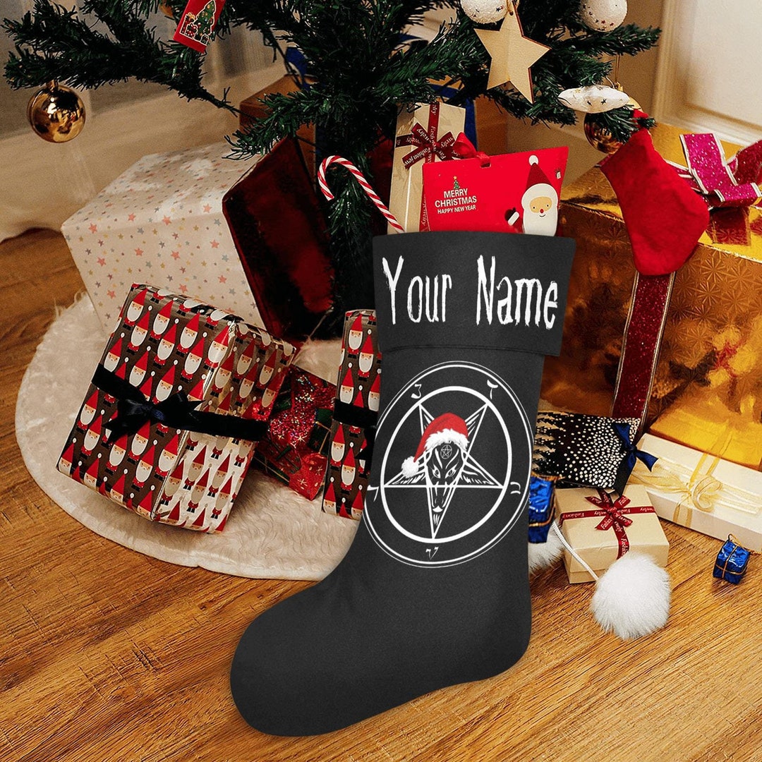 Satanic Baphomet Christmas Stocking, Goth Kawaii Decor - Etsy