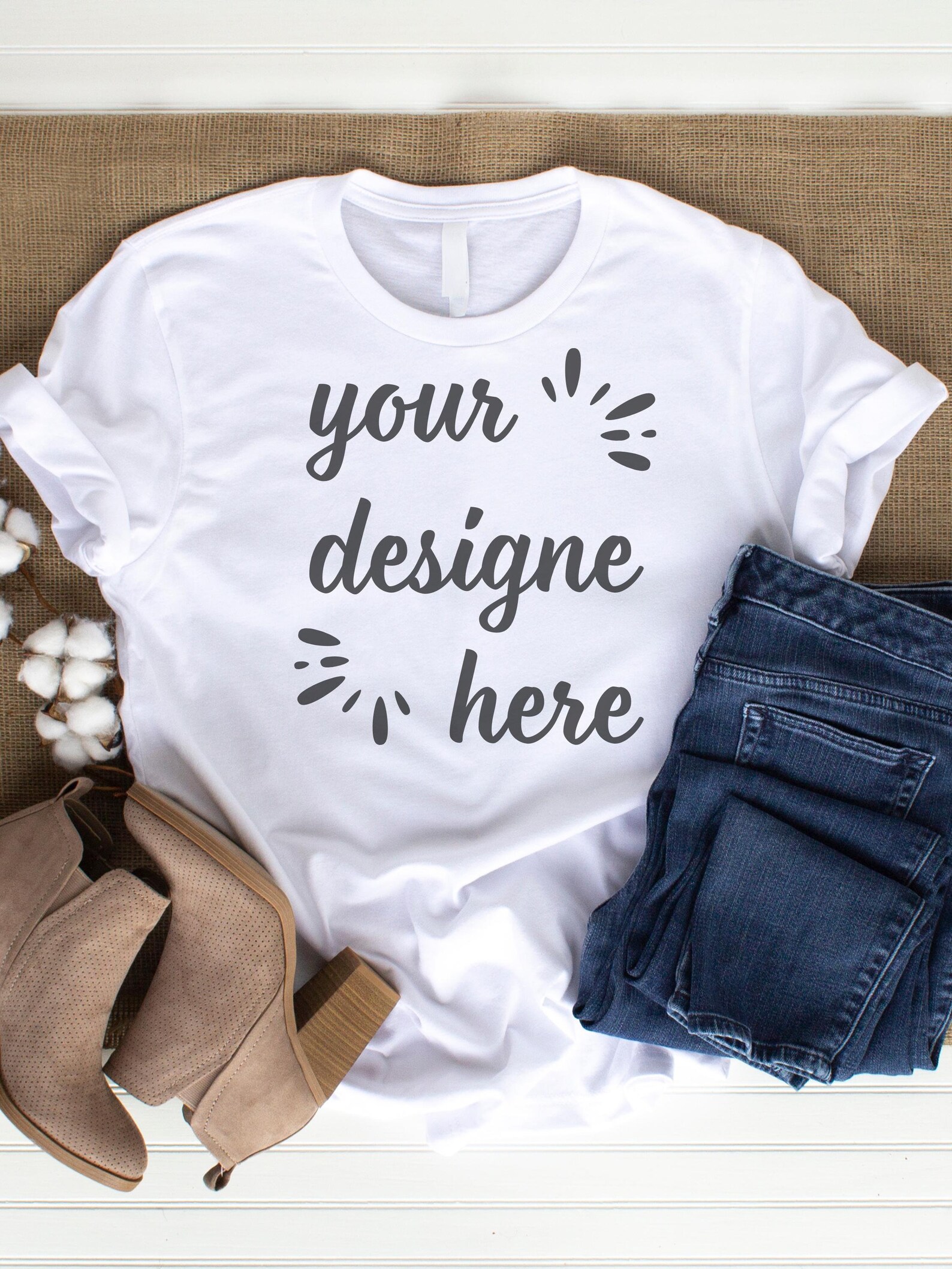 Bella Canvas 3001 T-shirt Mockup Set Men's BC3001 Mock-up Collection ...