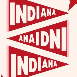 Bloomington, Indiana Pennant Prints - Perfect for Dorm and Apartment ...