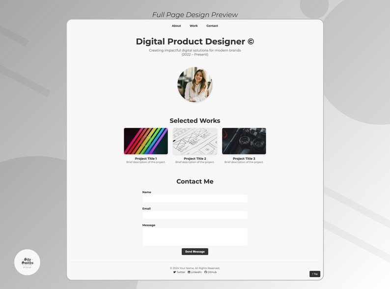 Minimalist Portfolio Template Clean, Modern, and Responsive HTML/CSS ...