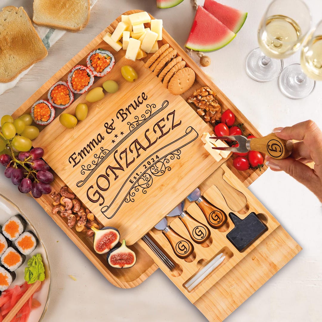 Personalized 13 Piece Charcuterie Board Gifts for Birthday, Wedding ...
