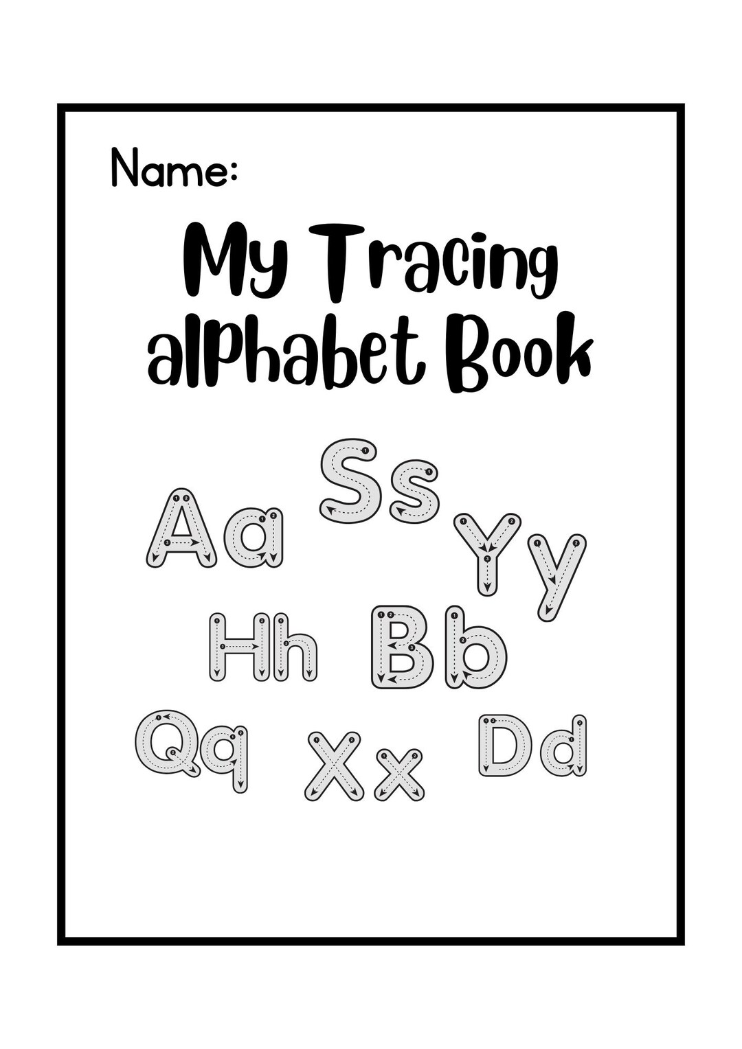 My Tracing Alphabet Book - Etsy