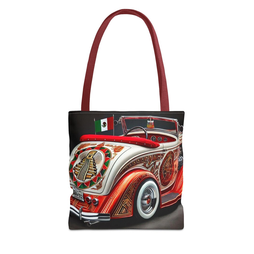 Lowrider Chicano Art Tote Bag Mexican Heritage Aztec Design, Ethnic ...