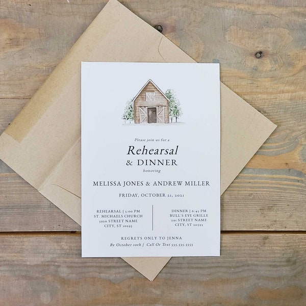 Dinner Invitation Casual Wedding - Etsy