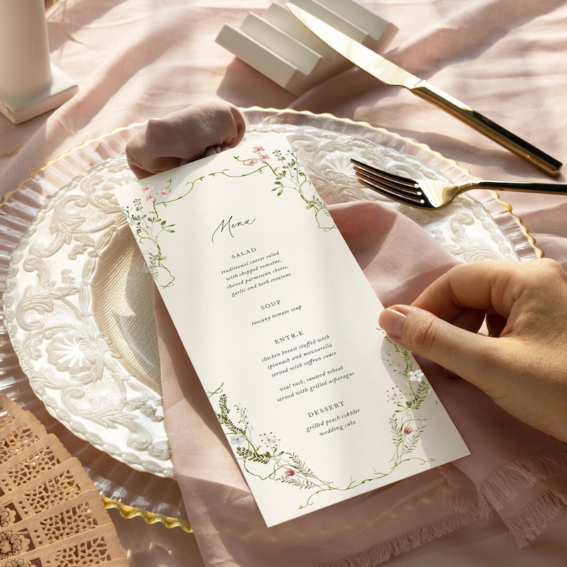 Personalized Menu Cards - Etsy