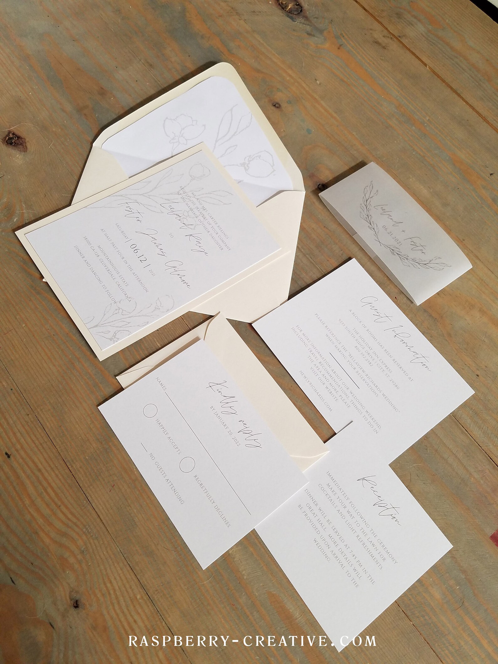 Soft Pink Modern Wedding Invitation Set With Vellum Belly - Etsy