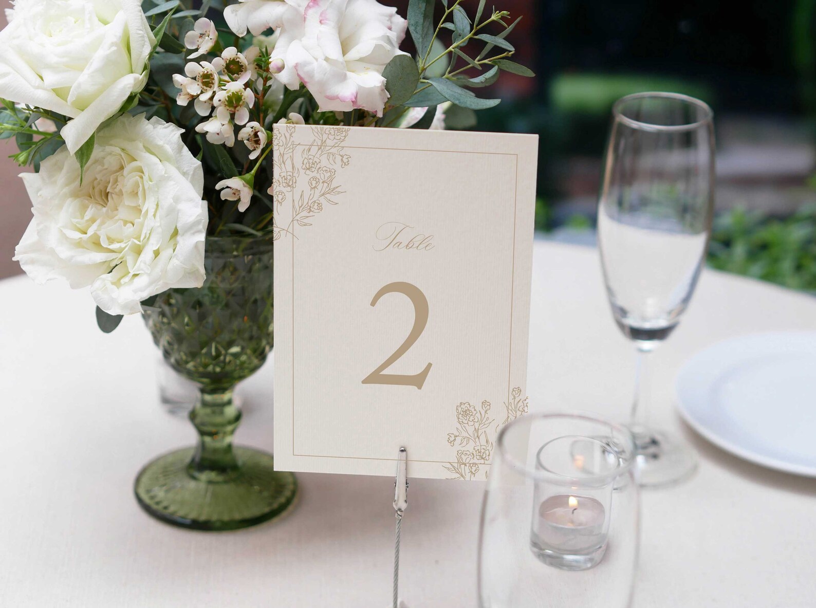 Classic Calligraphy Wedding Table Numbers, Reception Table, Calligraphy ...
