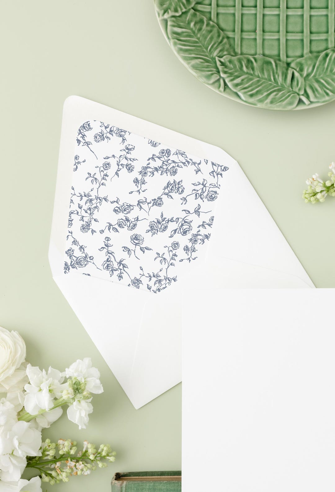 Vintage Roses Wedding Envelope Liner, Printed Envelope Liners for ...