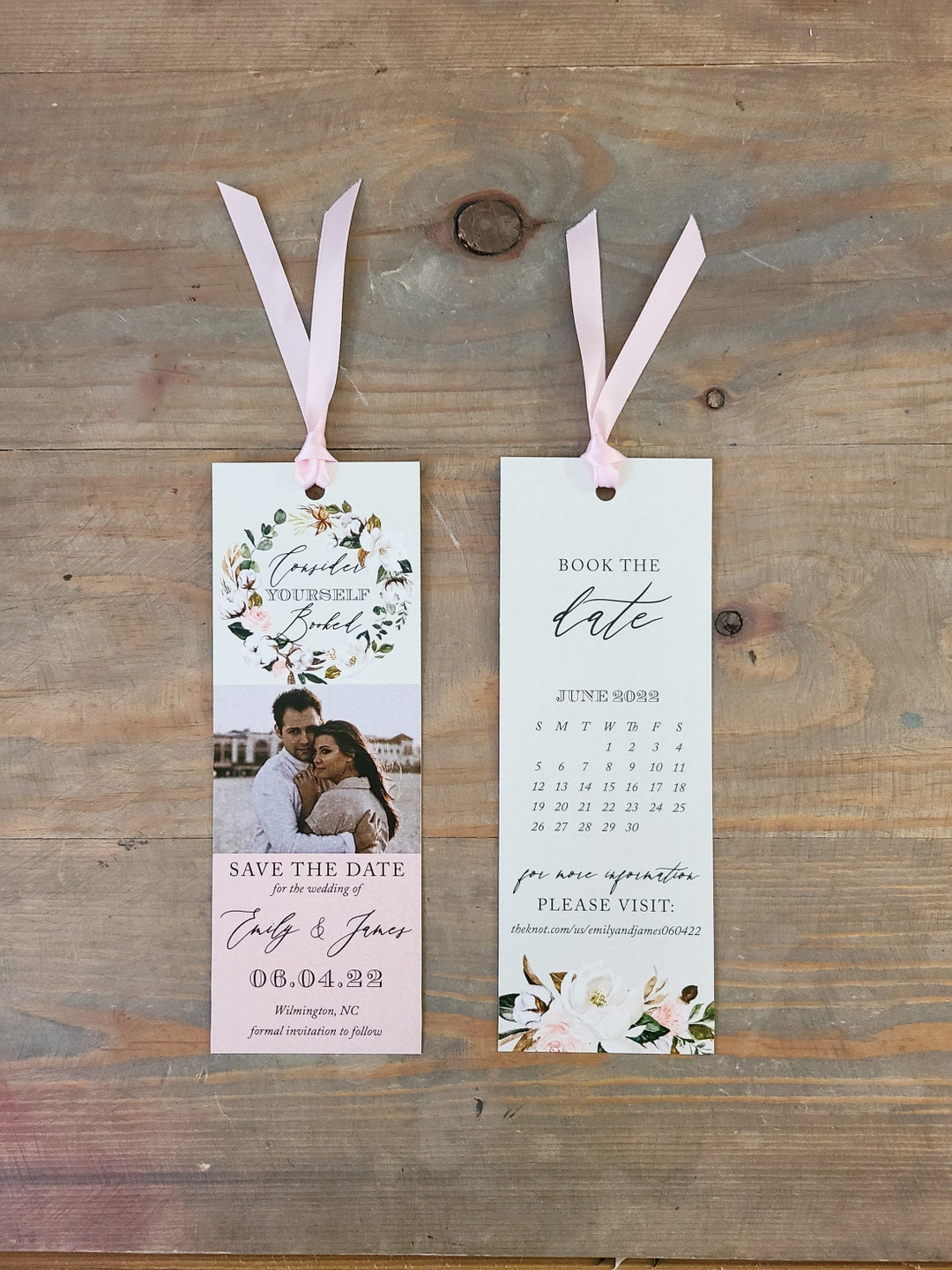 Save the Date Bookmark, Bookmark Save the Date, Magnolia Save the Dates ...
