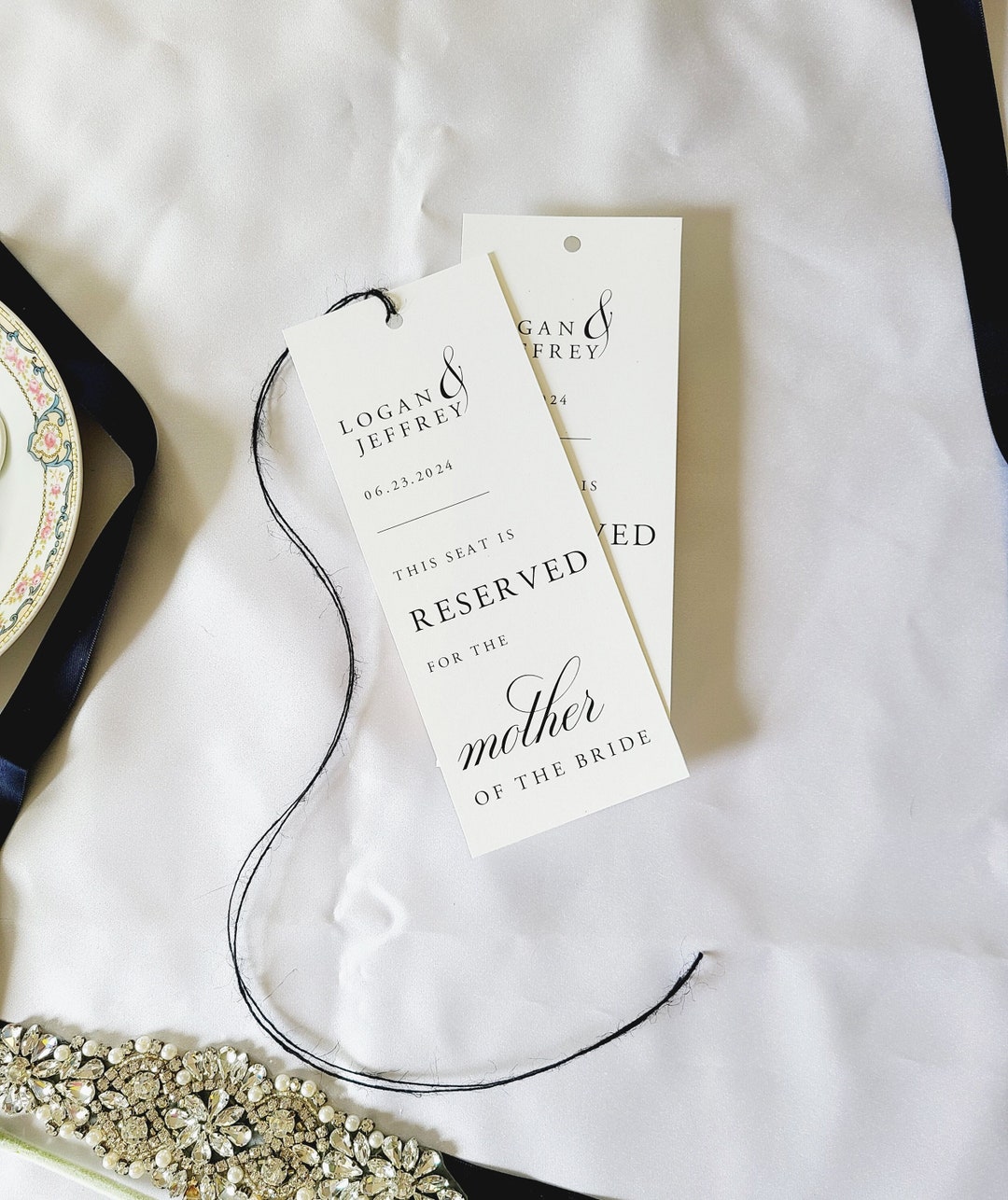 Elegant Wedding Seat Sign, Wedding Reserve Seat, Ceremony Décor ...