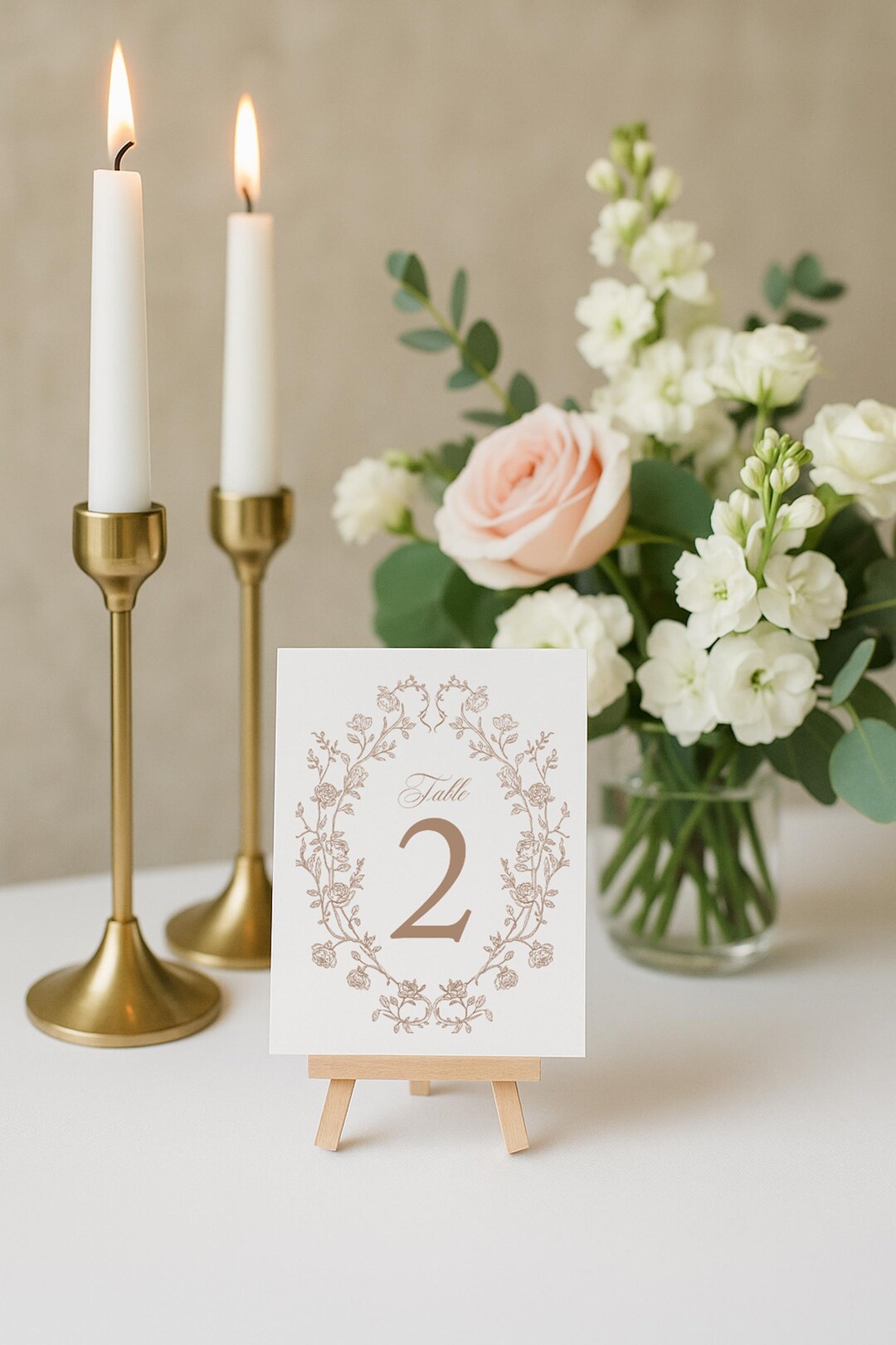 Wedding Table Numbers, Baroque Frame, Bohemian, Printed Table Numbers ...