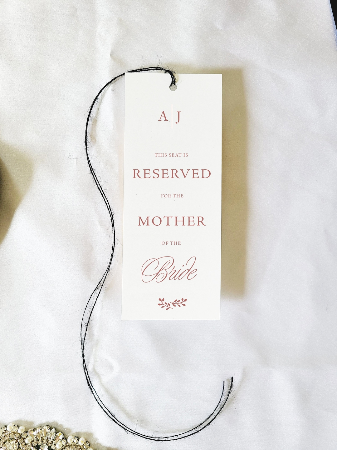 Elegant Wedding Seat Sign, Wedding Reserve Seat, Ceremony Décor ...