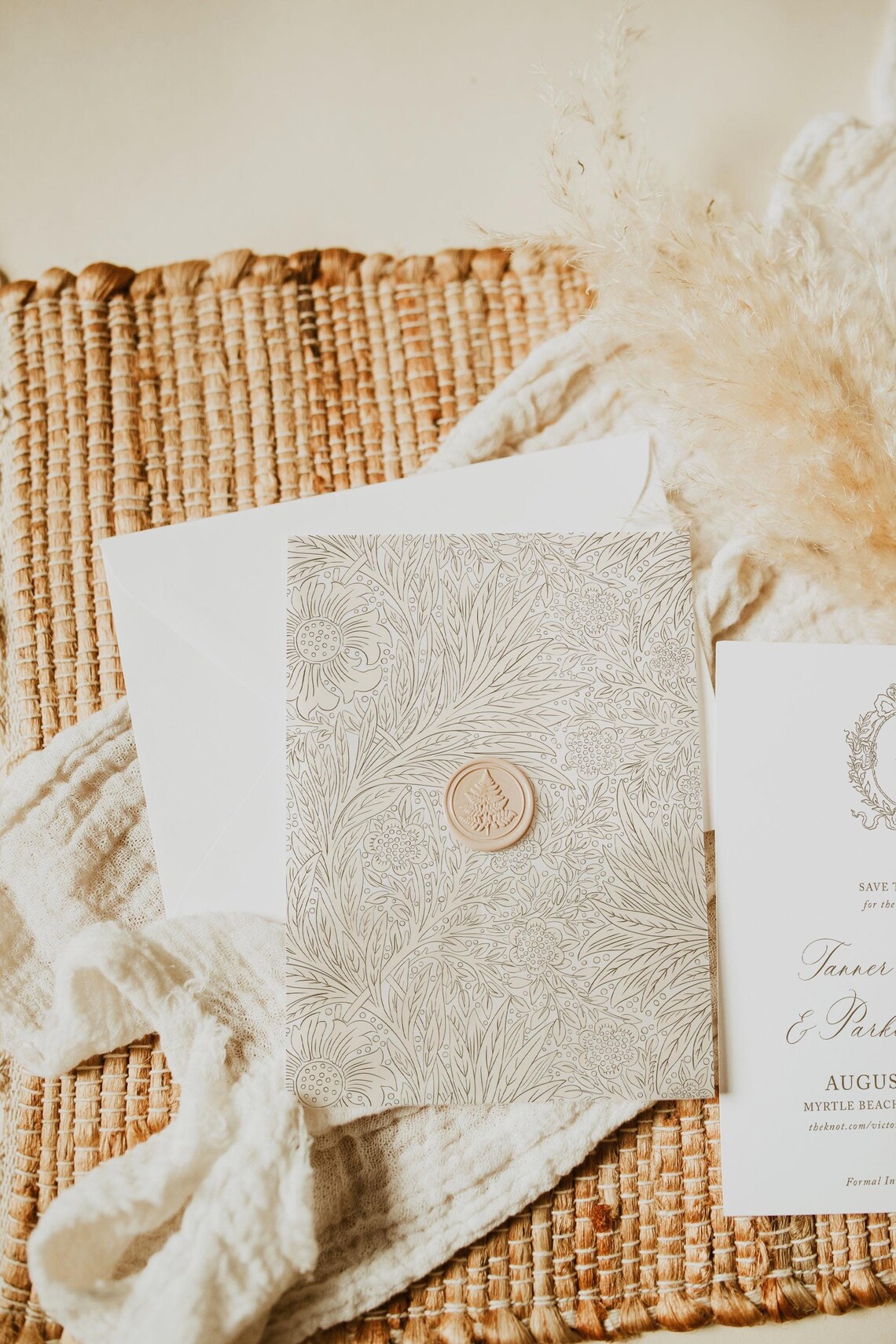 Vellum Jacket for Wedding Invitation Suite, Fine Art Wedding Invitation ...