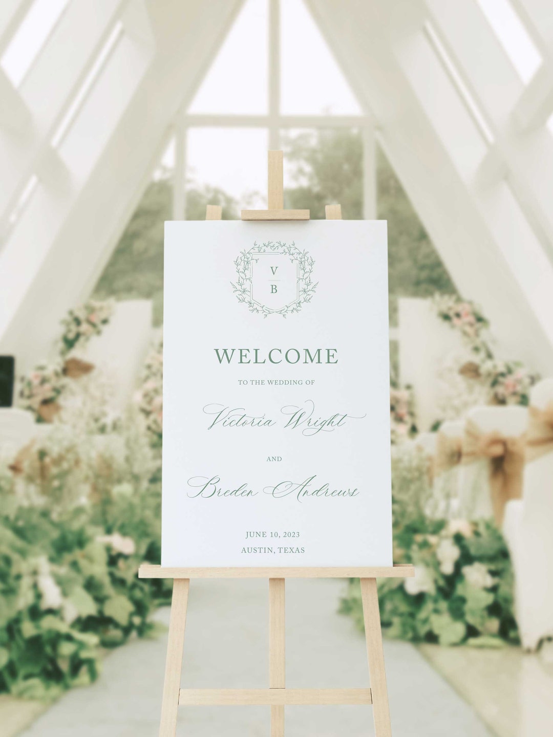 Wedding or Event Welcome Sign, 24 X 36 or 18 X 24, Large Wedding Sign ...