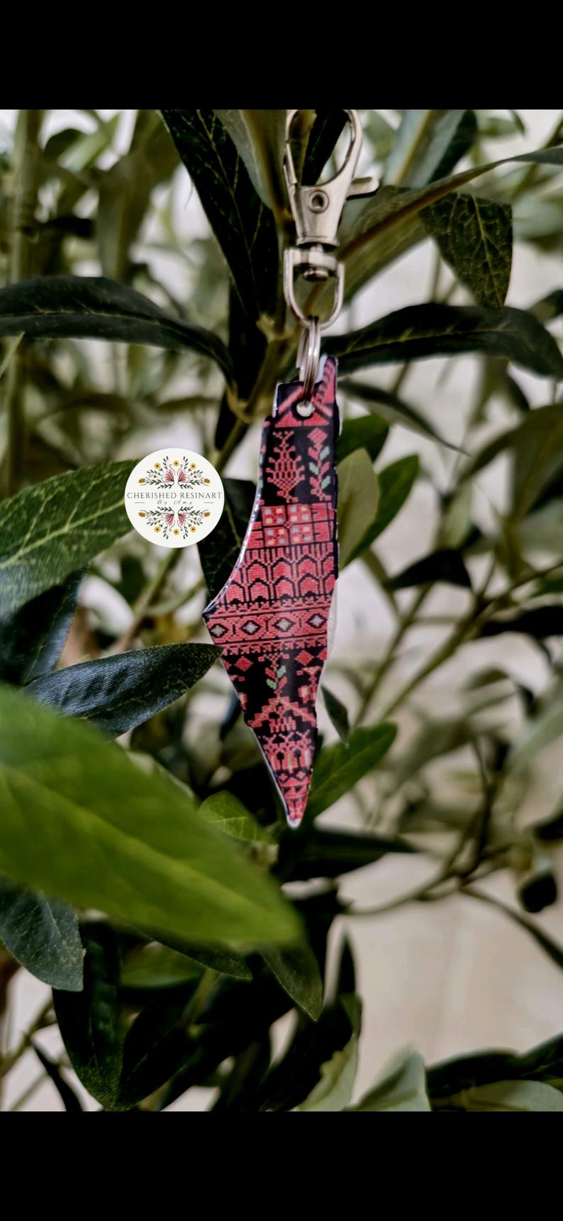 Handmade Resin Keychain Palestine Map Keychain Bag Tag Purse Tag ...