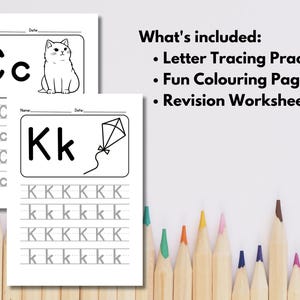 Preschool Pre-k Kindergarten Learning Bundle Alphabet Tracing ...
