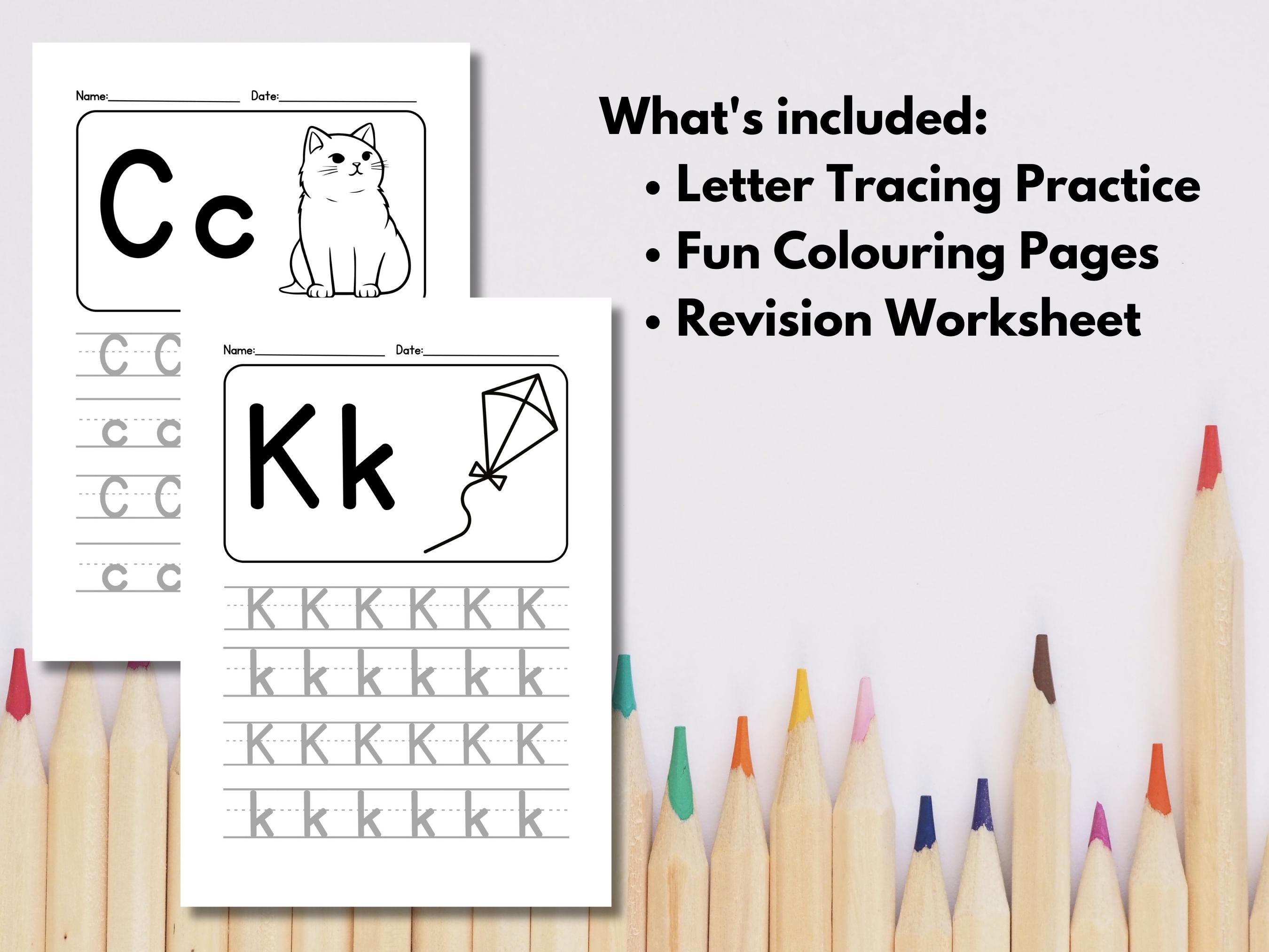 Preschool Pre-k Kindergarten Learning Bundle Alphabet Tracing ...